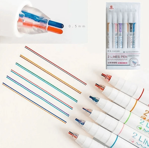 Kit 2 Lines Pen | Canetas Divertidas Atacado