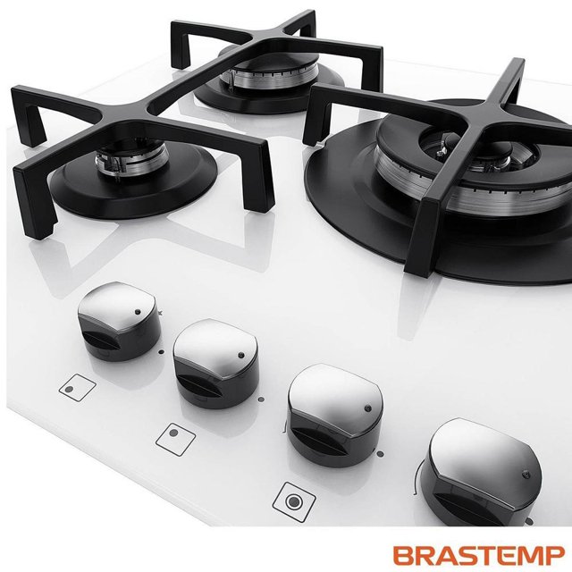Cooktop a Gás Brastemp Vitreous 5 Bocas GDK73ABBNA 220V | Space Eletro