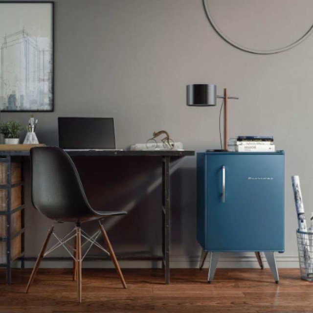 Frigobar Brastemp Retrô Azul 76 Litros BRA08BZBNA - 220v | Space Eletro