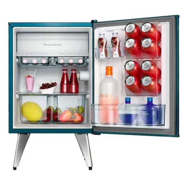 Frigobar Brastemp Retrô Azul 76 Litros BRA08BZANA - 127v | Space Eletro