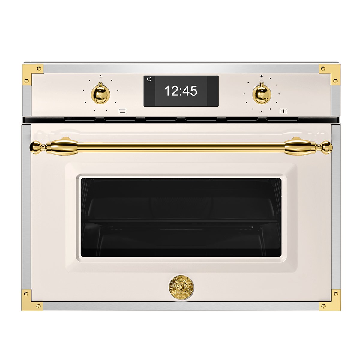 Forno Combinado Elétrico Marfim C/ Micro-ondas Bertazzoni Heritage F457HERMWTAG 60 CM - 220V ...