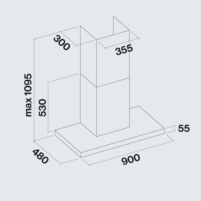 Coifa de Parede Falmec Lumina EVO NRS 90cm 220V - CLMN90 | Space Eletro