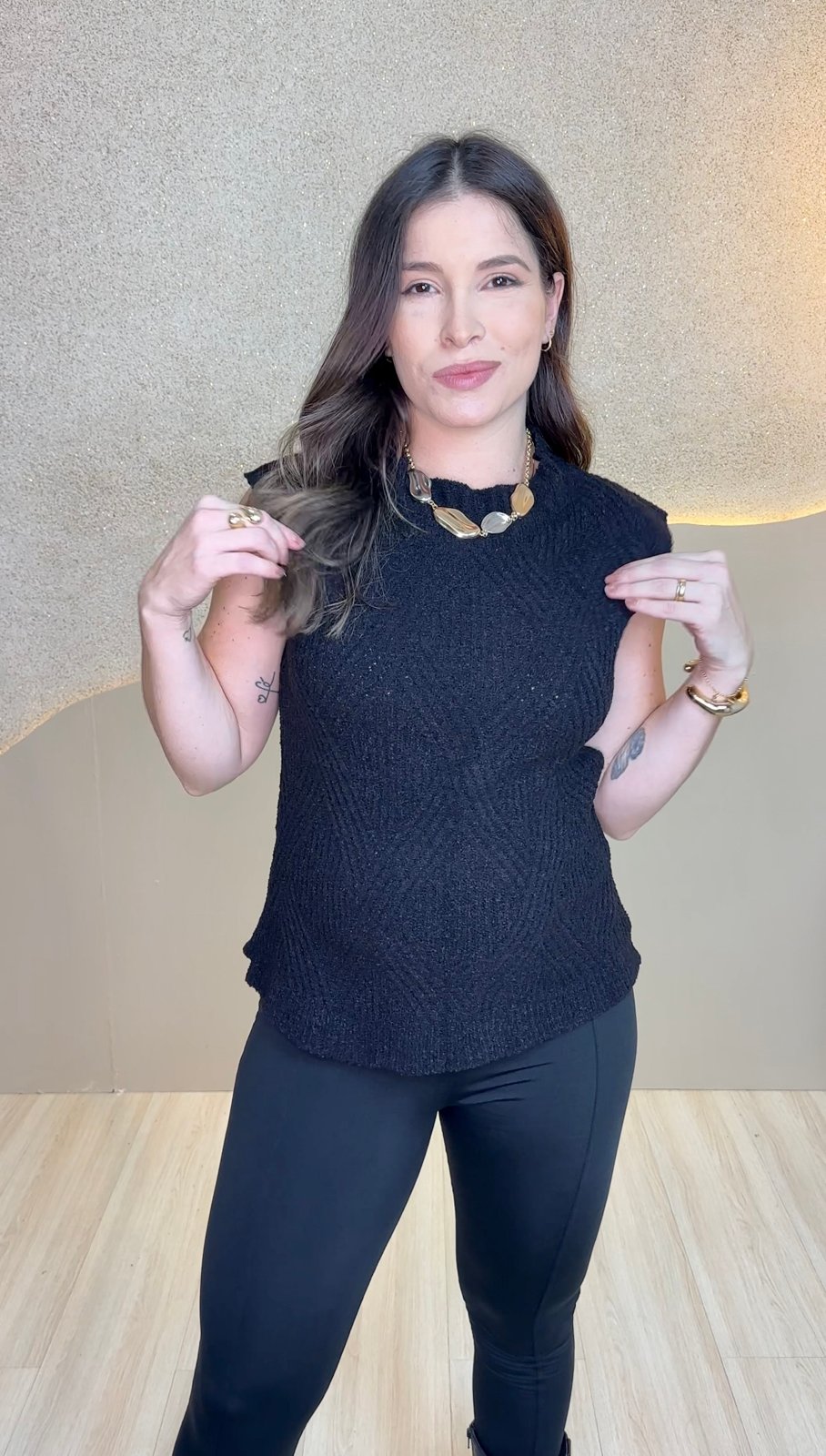 Colete Mousse Taise - 1978 preto | Godê