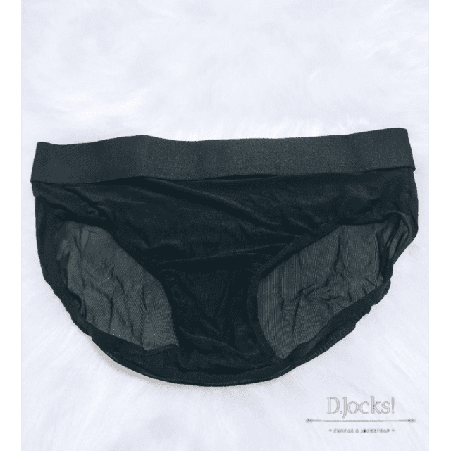 Cueca Totalmente Transparente Preta | Djocksss
