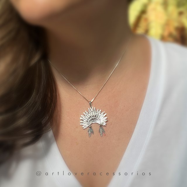 Pingente cocar | ArtLover Acessórios