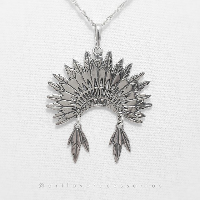 Pingente cocar | ArtLover Acessórios