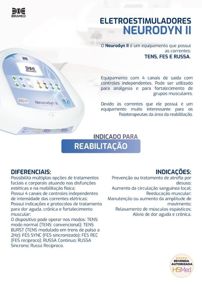 Neurodyn II 4 canais IBRAMED | HS Med