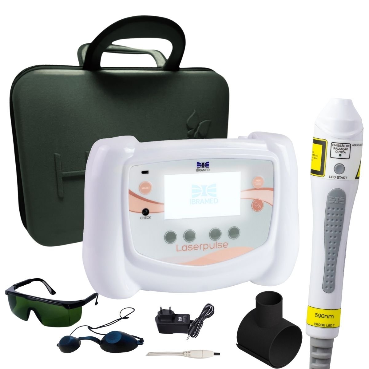 Laserpulse Portátil com Probe LED Âmbar P7 590 nm - Aparelho de ...