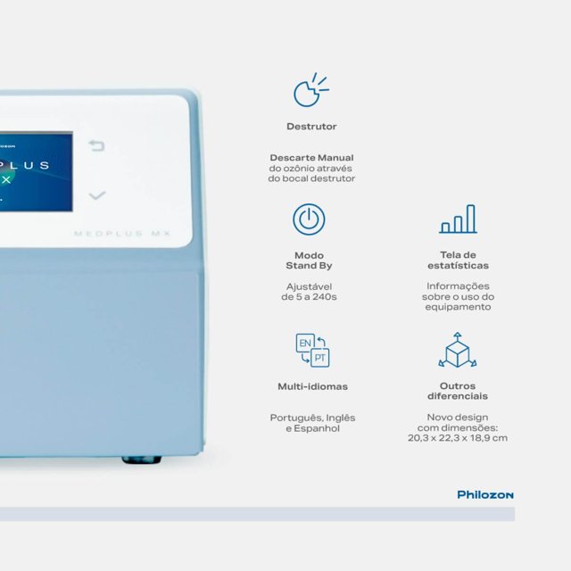 Medplus MX - Aparelho Gerador de Ozônio – Philozon | HS Med | Aparelhos de Estética ...