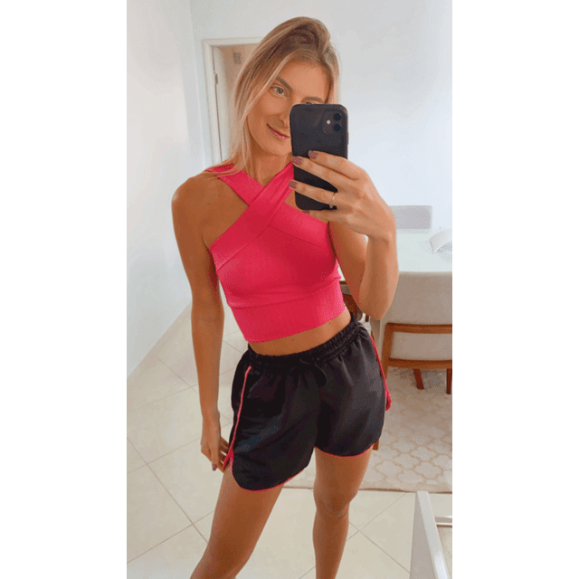 Top Cruzado Rosa | Taurin Fitness