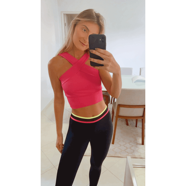 Top Cruzado Rosa | Taurin Fitness