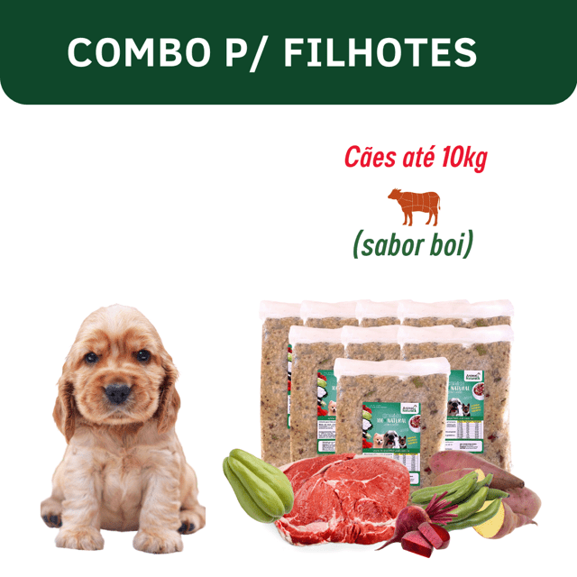 Combo p/ Filhotes até 10Kg/Adulto - MC0 | Animal Natural