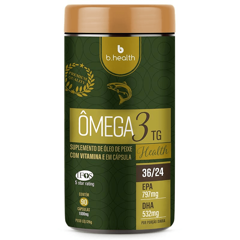 Ômega 3 TG Health 36/24 - 90 cápsulas | B.Health Nutrition