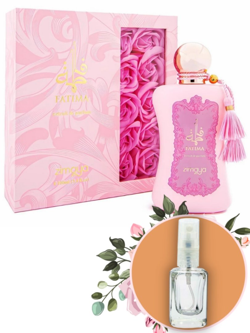 Decant Perfume Árabe Feminino Fatima Pink Extrait de Parfum Zimaya (Ref ...