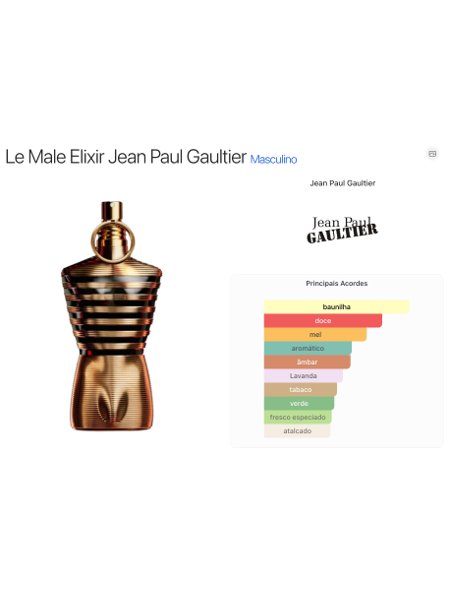 Brand Collection 323 - Inspiração Le Male Elixir Jean Paul Gaultier ...