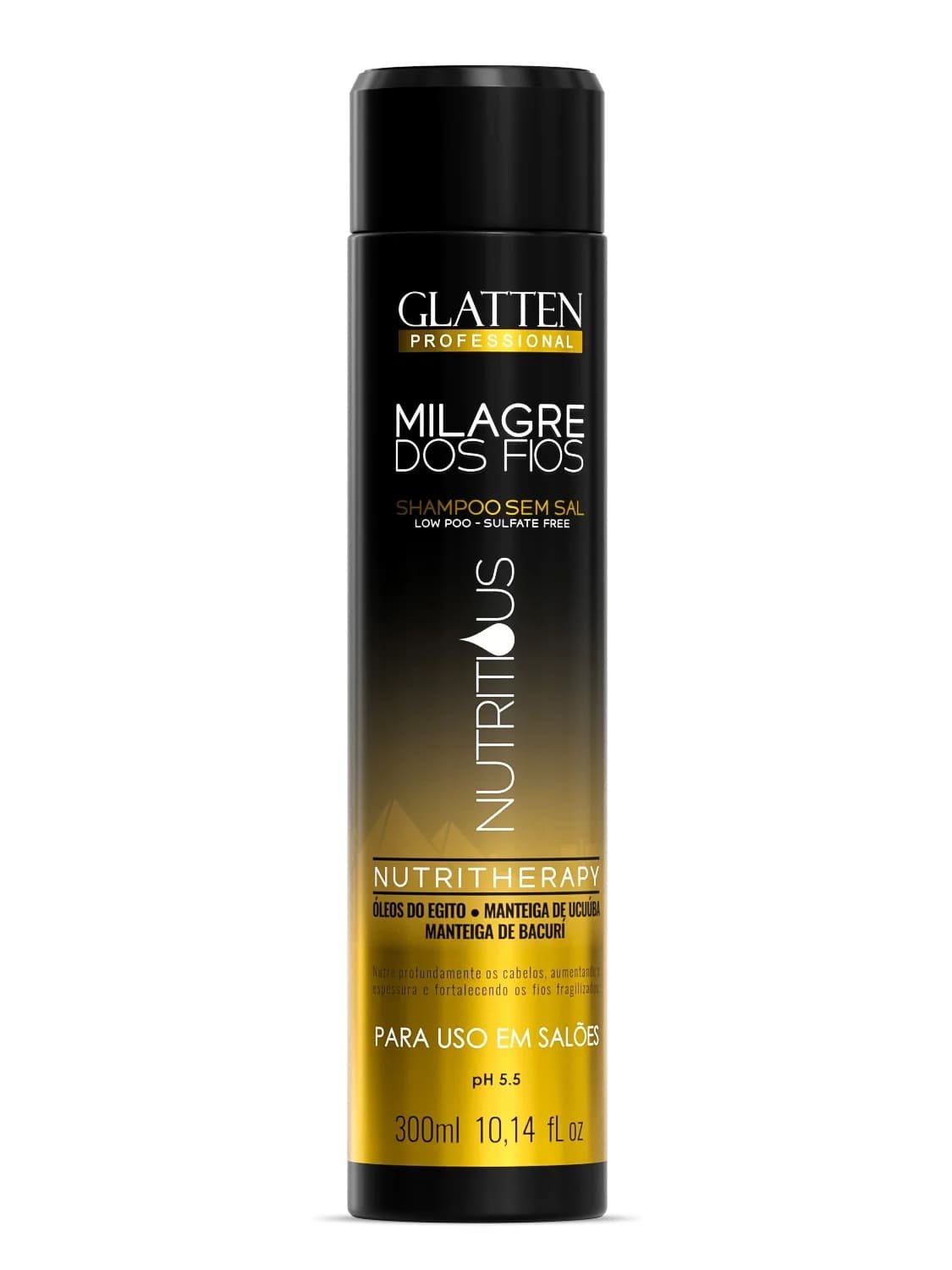 Shampoo Milagre dos Fios Nutritious Glatten Professional - 300ml ...