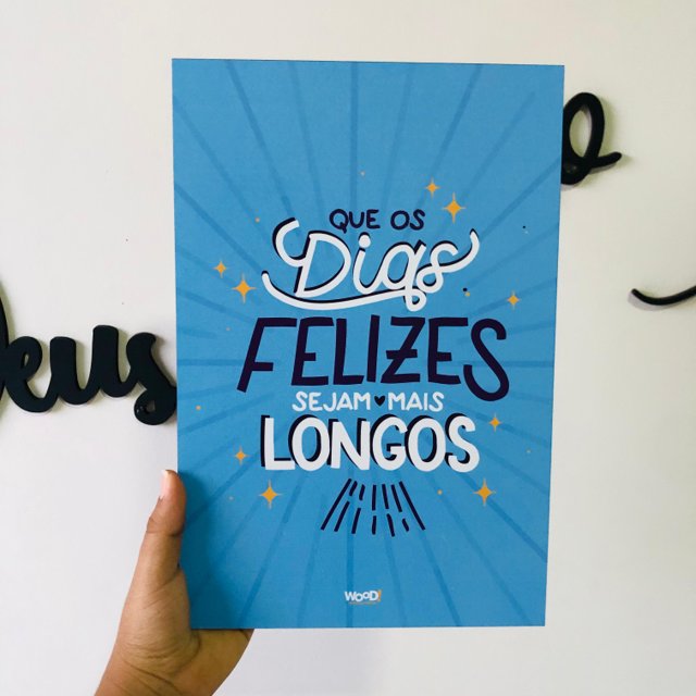 Placa Lettering - Dias Felizes | Decoração Positiva para Revenda ...