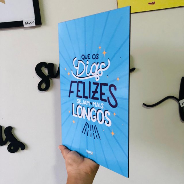 Placa Lettering - Dias Felizes | Decoração Positiva para Revenda ...