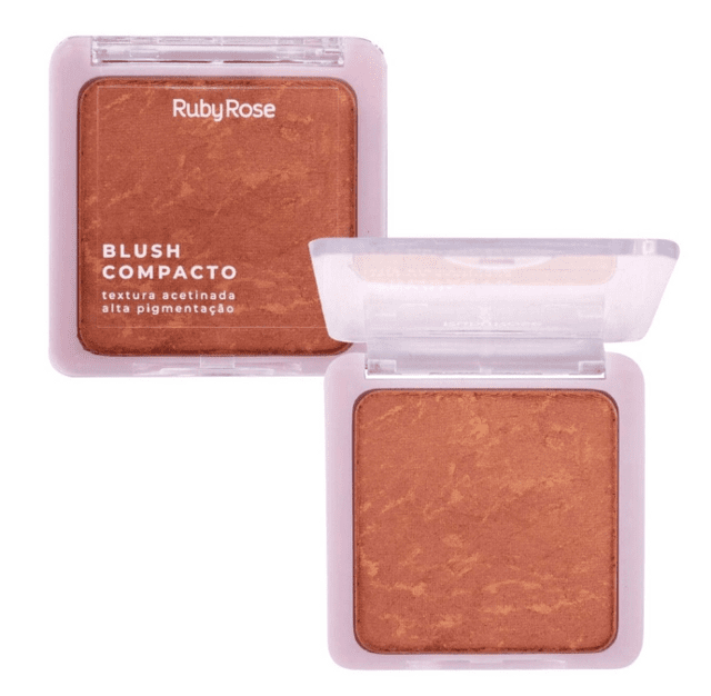 Blush Compacto Textura Acetinada Ruby Rose | Stela