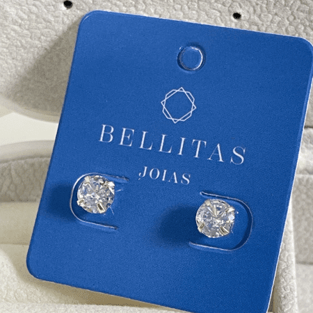 Brinco Ponto de Luz Elegante em Prata 925 | Bellitas Joias