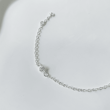 Pulseira Infantil com Ponto de Luz – Prata 925 | Bellitas Joias