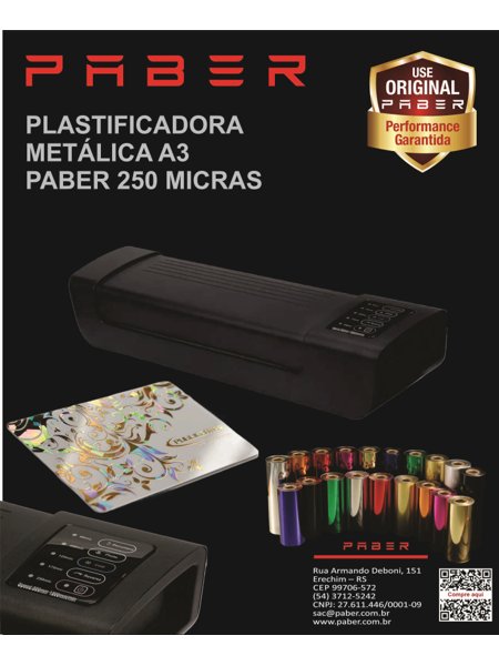 Plastificadoras e Laminadoras | Paber | PABER EQUIPAMENTOS