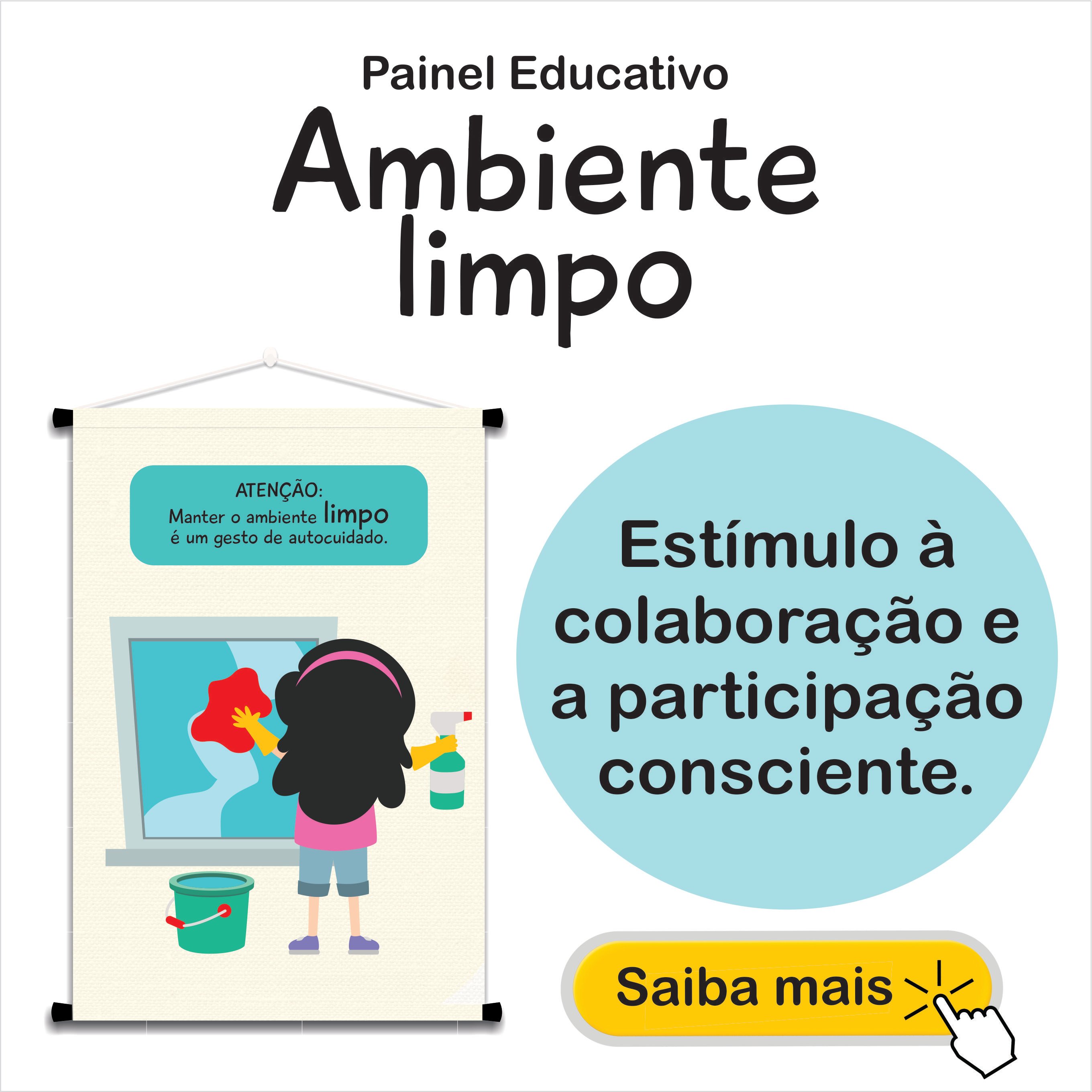 Painel Educativo 'Ambiente Limpo'. | Ludus Jogos Inteligentes