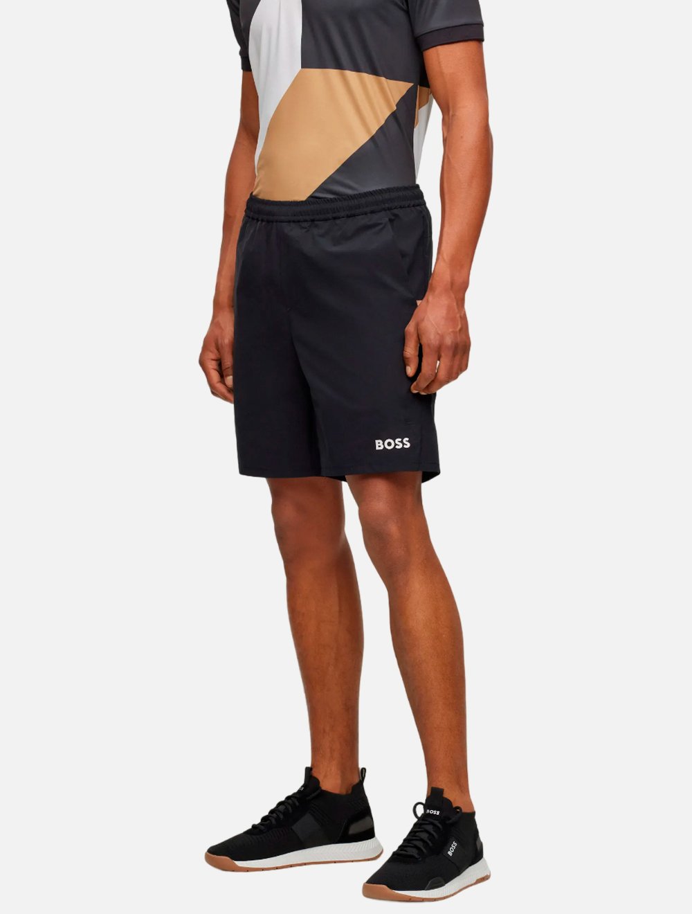 Bermuda Hugo Boss x Matteo Berrettini Masculina Straight Fit Preta ...