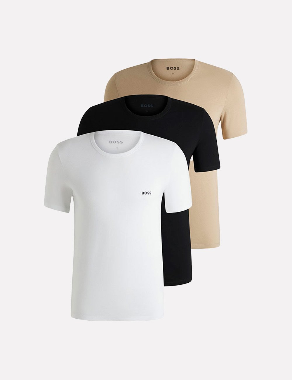 Kit Camisetas Hugo Boss Masculina Slim Preta/Branca/Cáqui 3UN ...