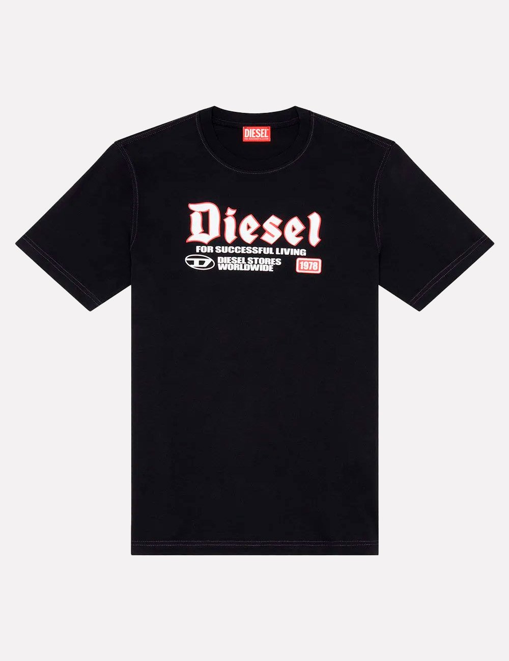 Camiseta Diesel Masculina Regular T-Adjust-K1 Preta | Adamanto Store
