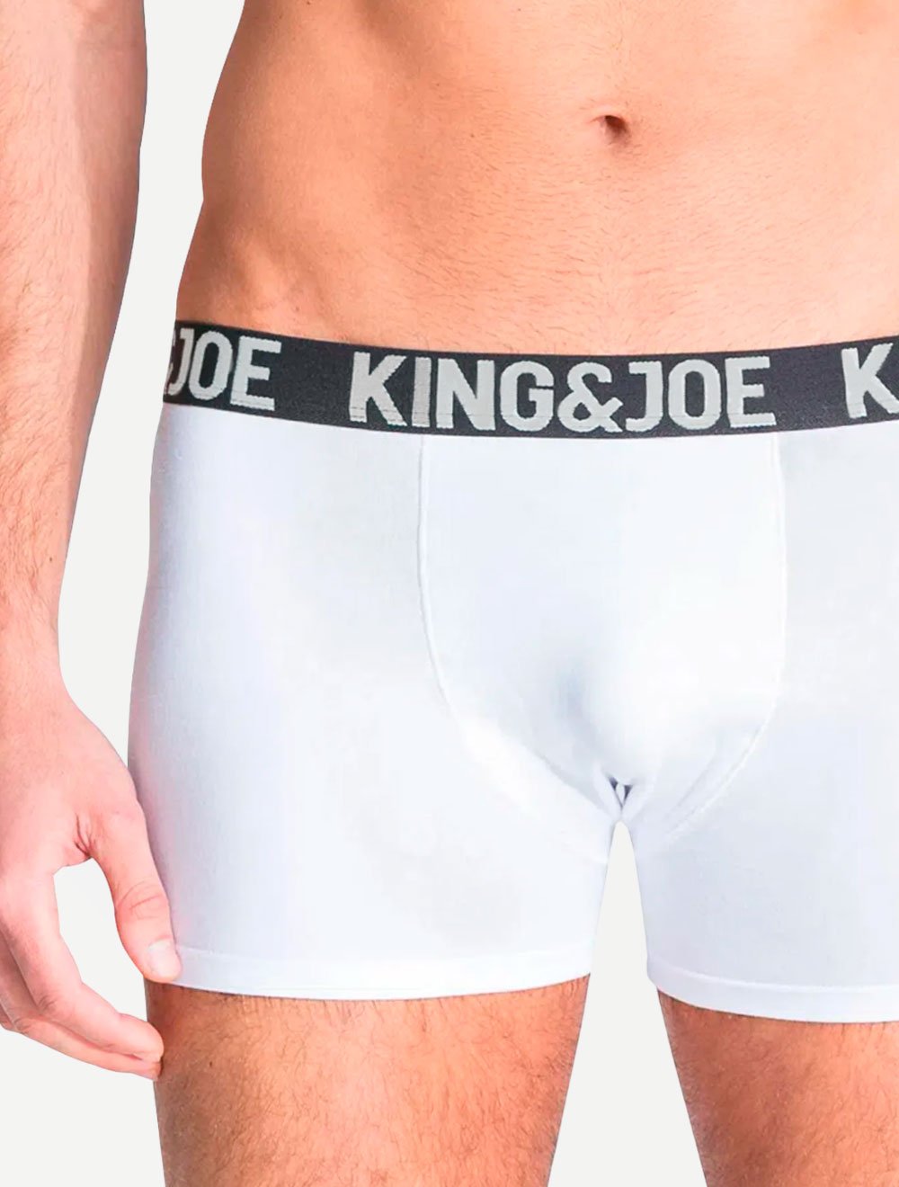 Kit Cueca King & Joe Boxer Lisa AC18702 Branca C/Preta 2UN | Adamanto Store