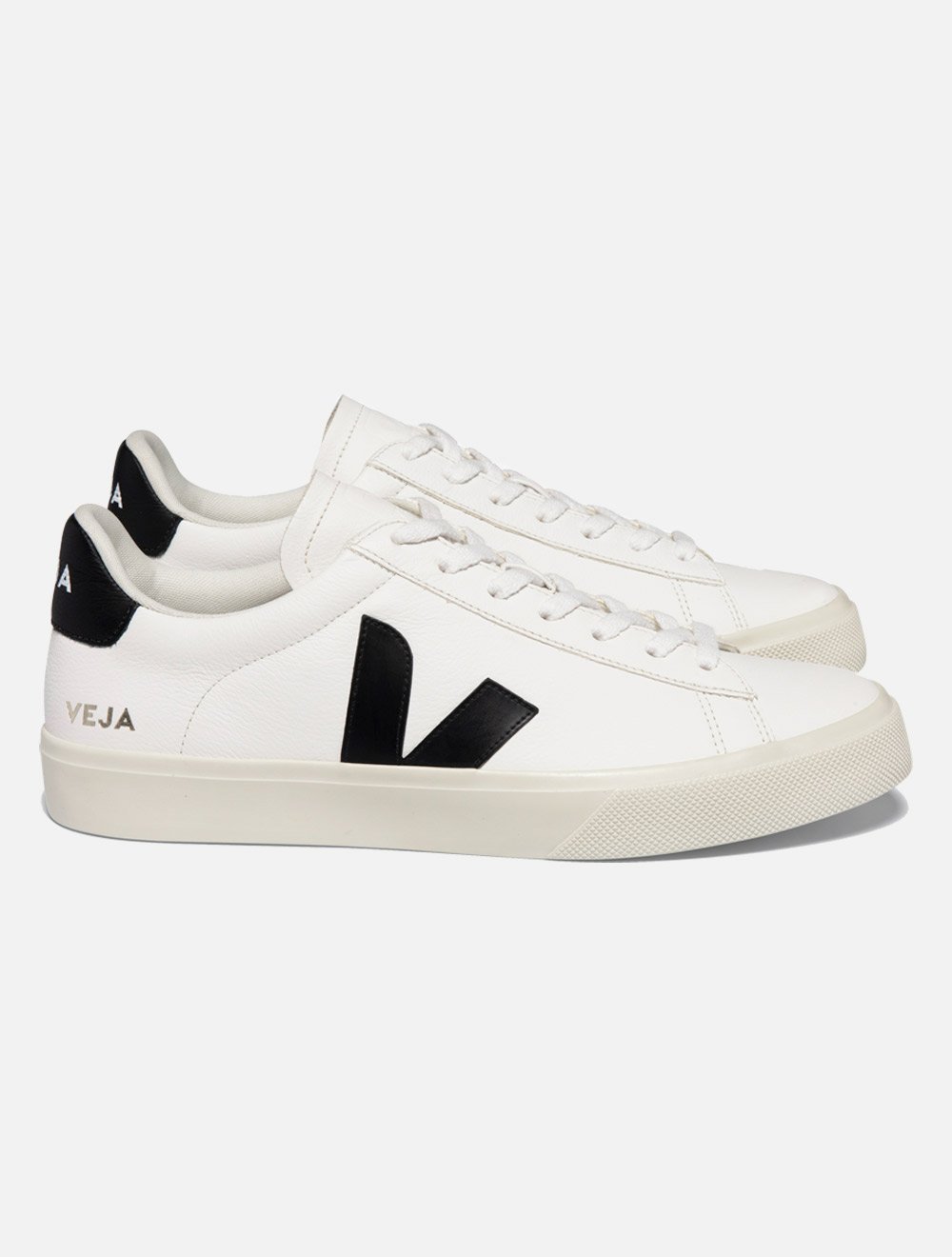 Tênis Veja Campo Chromefree Leather White Black | Adamanto Store