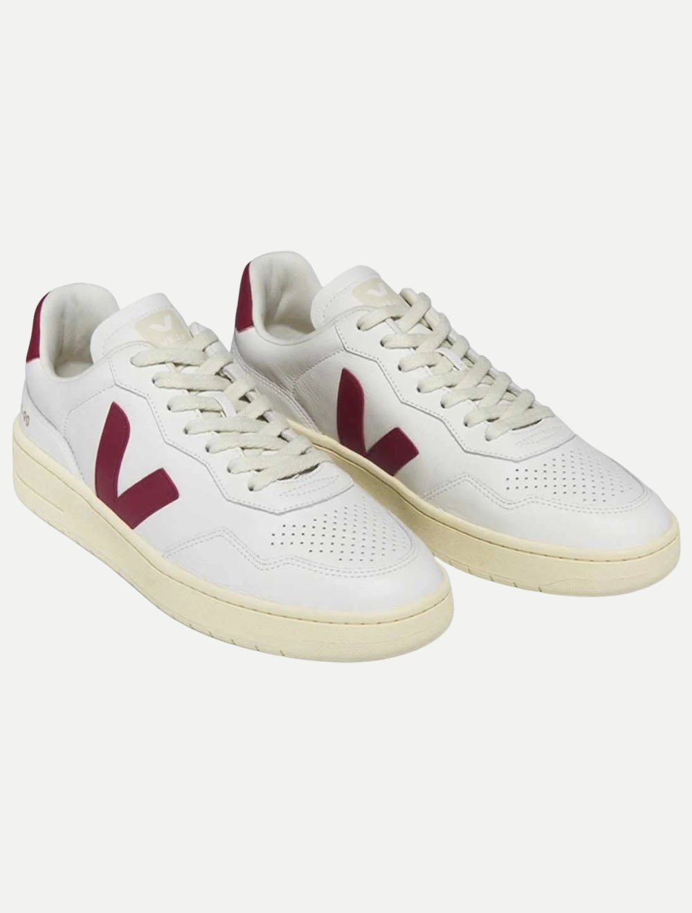 Tênis Veja V90 O.T. Leather White Marsala | Adamanto Store