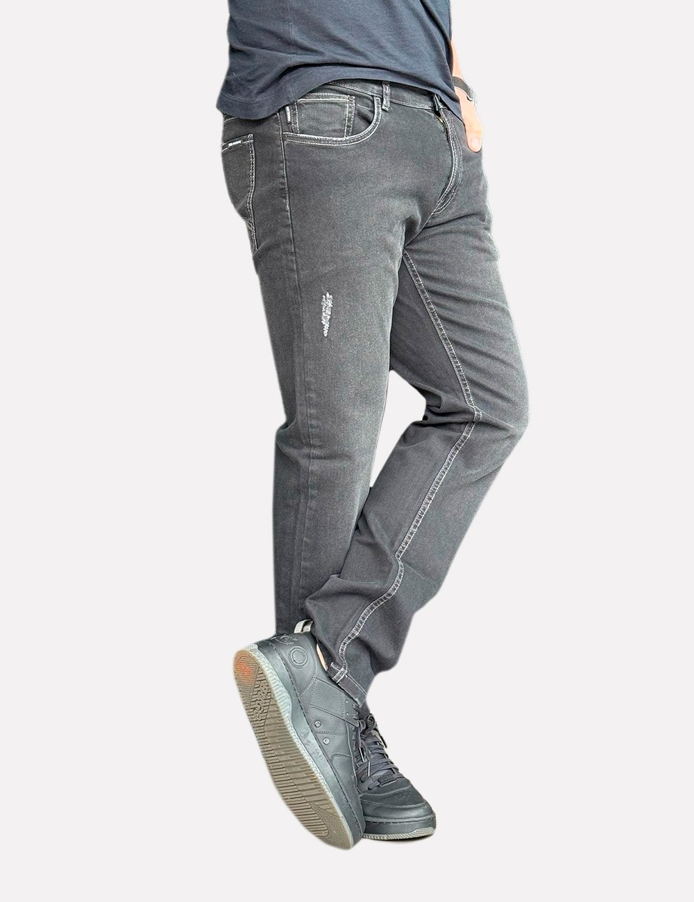 Calça King & Joe Masculina Jeans Slim CL23005 Preta | Adamanto Store