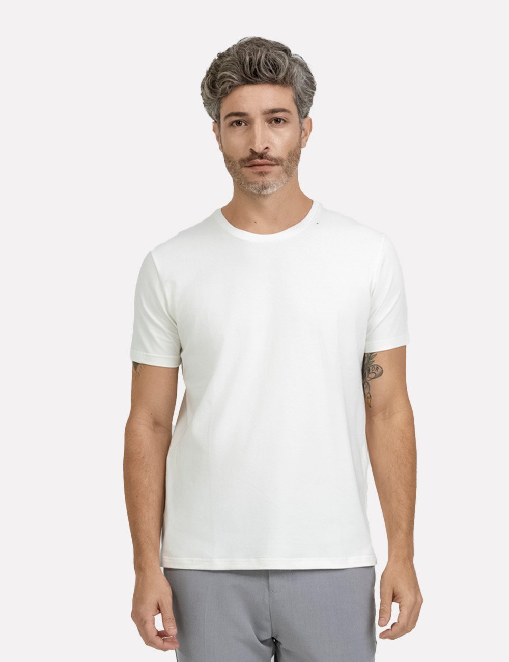 Camiseta K&J Black Masculina Regular Premium Flex Off White | Adamanto ...