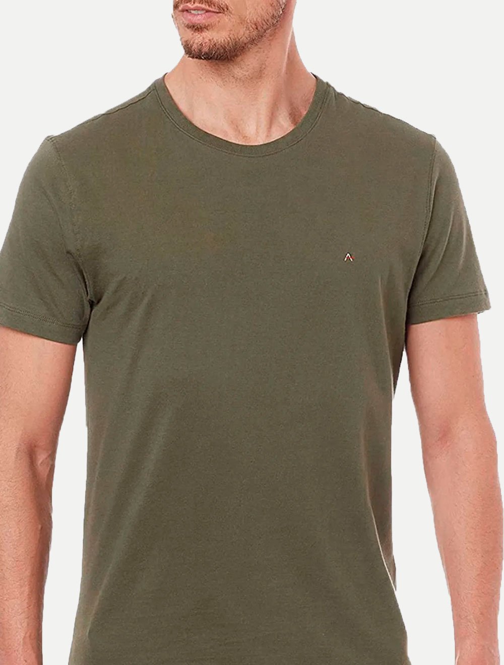 Camiseta Aramis Masculina Regular Básica CS120045 Verde Militar ...