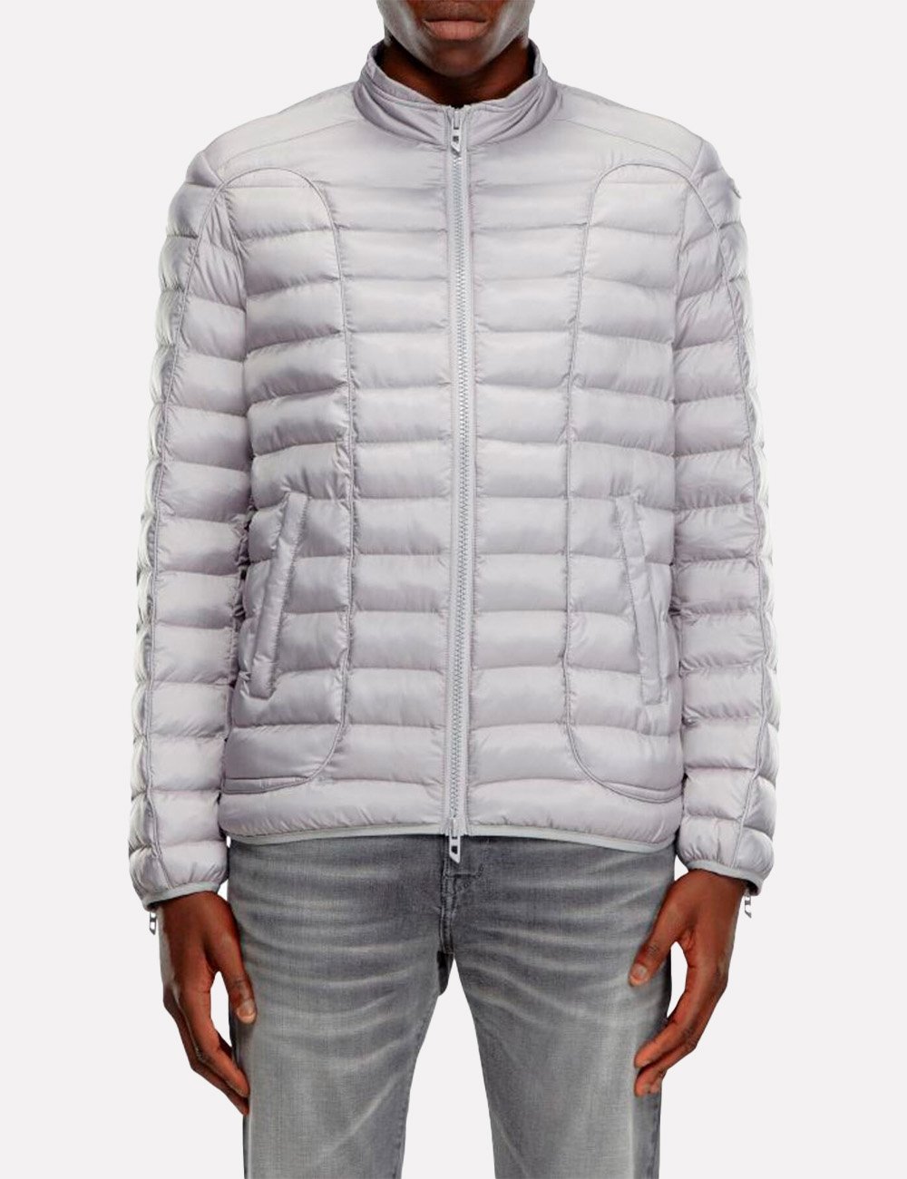 Jaqueta Diesel Masculina Regular Puffer W-Pilot Cinza | Adamanto Store