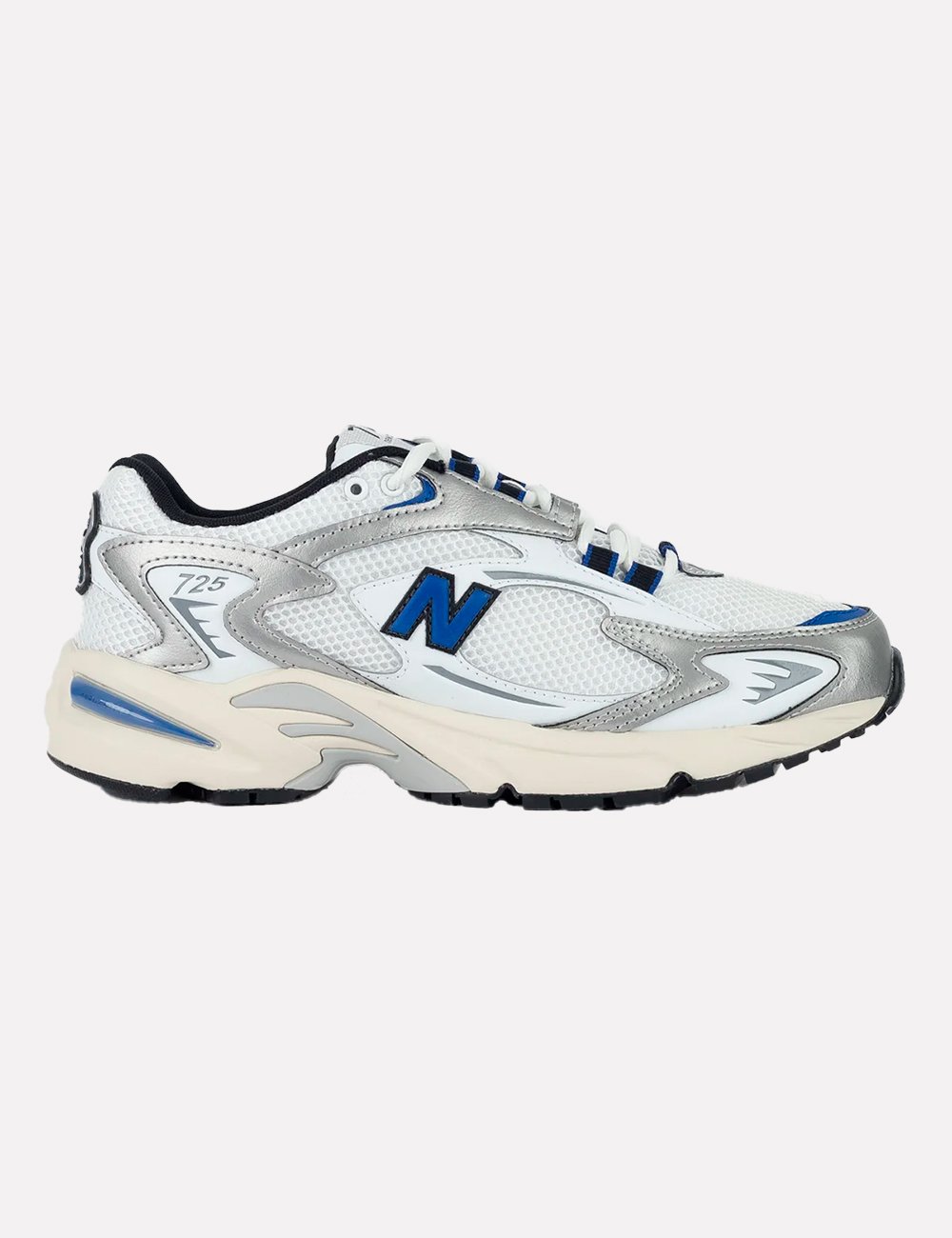 Tênis New Balance 725 Branco/ Azul Royal/ Metálico | Adamanto Store
