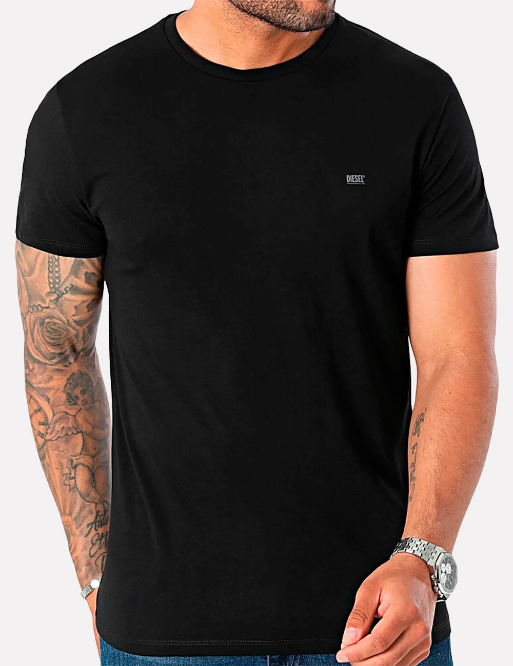 Camiseta Diesel Masculina Slim Umtee 00SPDG Preta | Adamanto Store