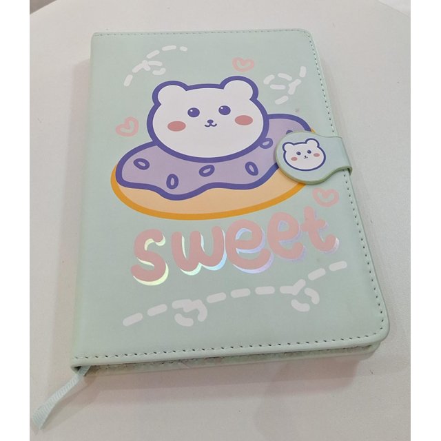 Caderno Luxo Urso Sweet Kawaii Fecho MagnÉtico G Arth