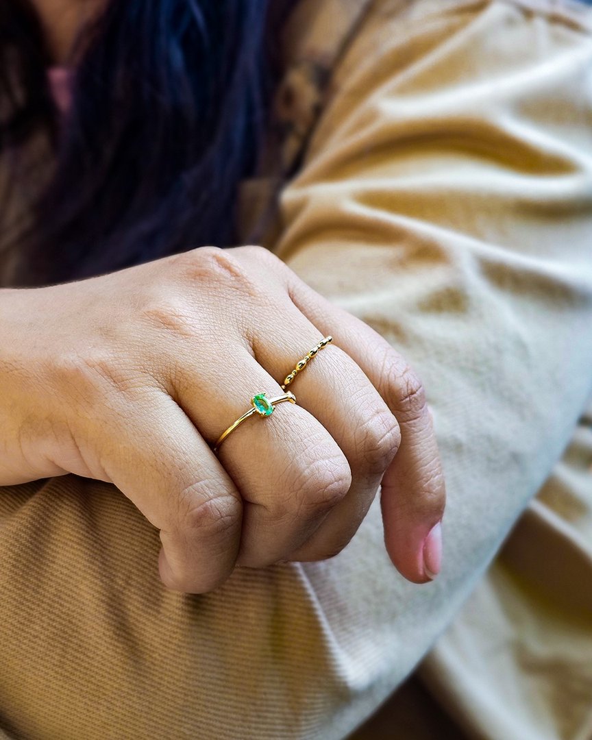 Anel Orbit Verde | navee - Sua nova semijoia favorita