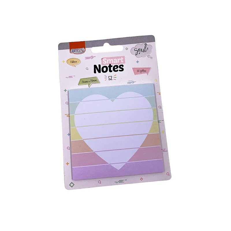 Bloco Smart Notes 76x76 mm S2 BRW - KIT 4 UND | Atacado Papelândia