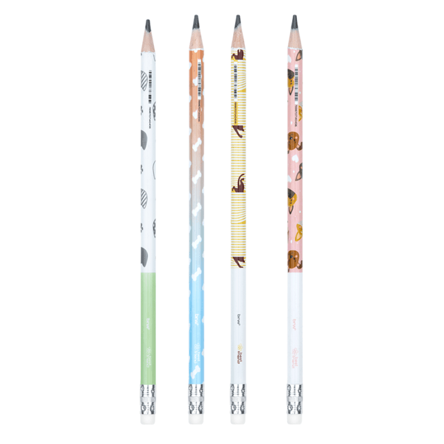 Lápis HB Estampado c/ Borracha Best Friend BRW - Pacote 12 Und ...