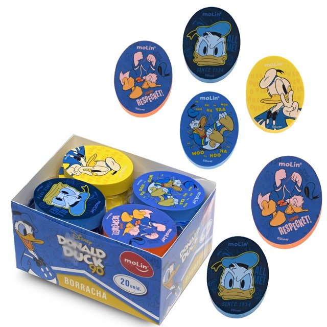 Borracha Pato Donald MOLIN - CX 20 UND | Atacado Papelândia