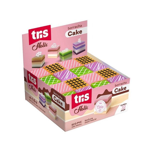 Borracha Cake Cheirinho Tris | Atacado Papelândia