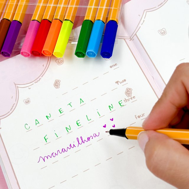 Caneta Fine Line Marker Kit 12 Und - 10 Kits | Atacado Papelândia