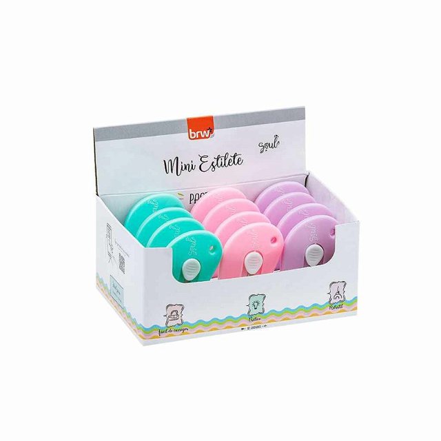 Mini Estilete Colorido Soul BRW - Cx 12 Und | Atacado Papelândia