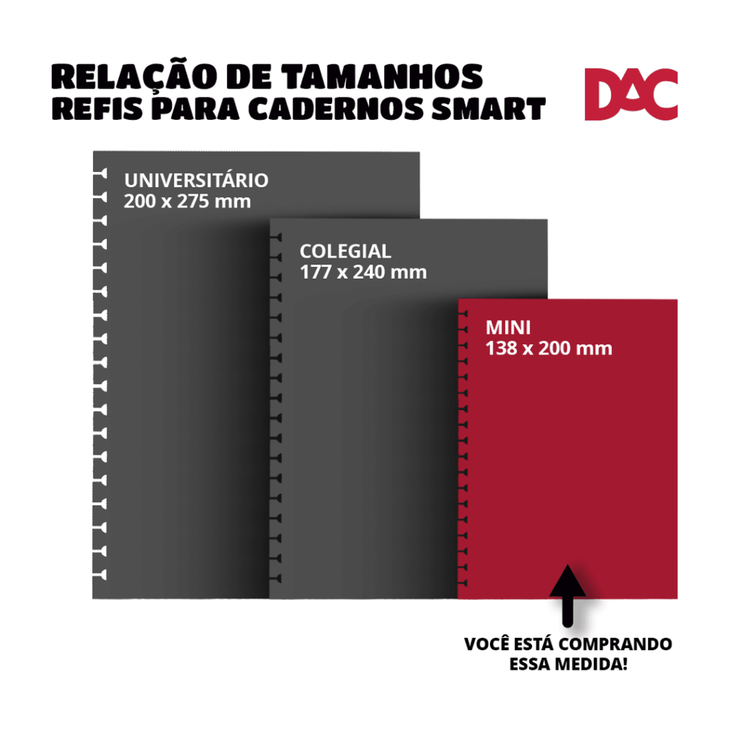 Refil Caderno Smart Mini Hello 48 Folhas DAC | Atacado Papelândia