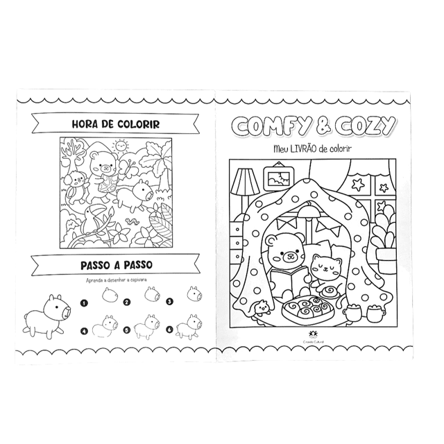 LIVRÃO de Colorir Comfy and Cozy G - CIRANDA - UND | Atacado Papelândia