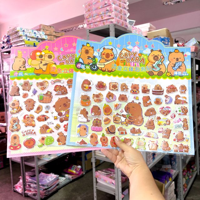 Cartela de Adesivos 3D EXTRA G Capivara | Atacado Papelândia